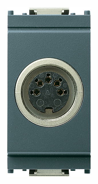 5P DIN41524 socket connector grey - IMP
