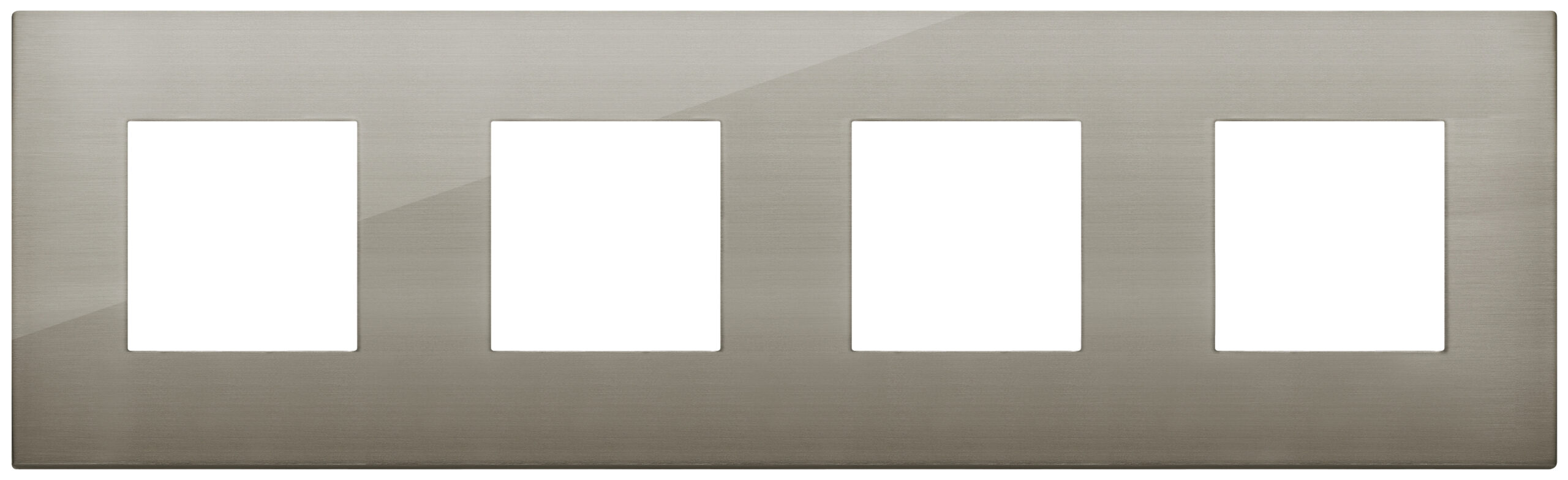 Plate 8M (2+2+2+2x71) metal brushed inox - IMP