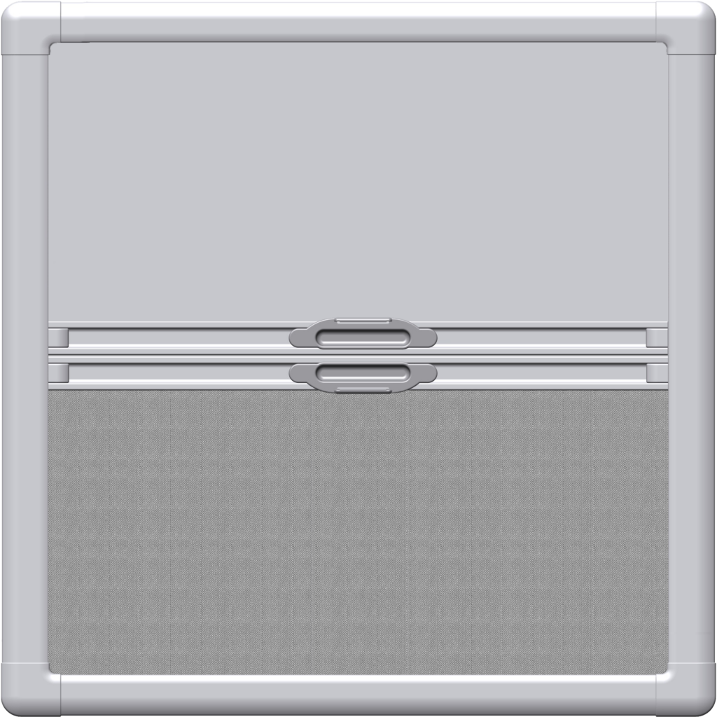 Dual Blackout + Flyscreen Roller Blind Assembly for a Lewmar Size 70 ...